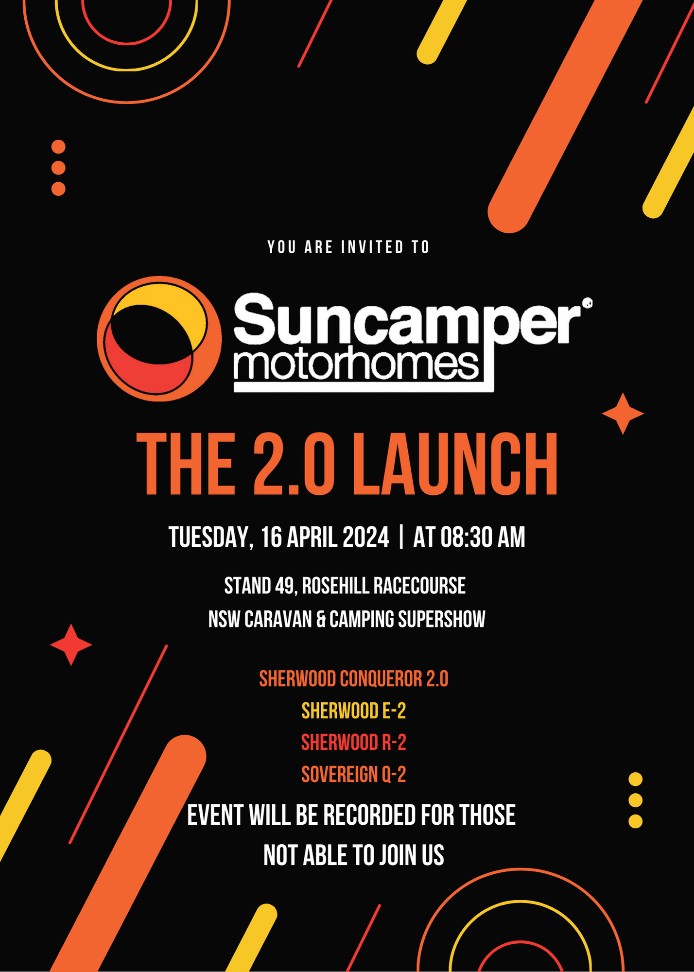 NSW Caravan and Camping SuperShow 2024 Launch - Suncamper Motorhomes